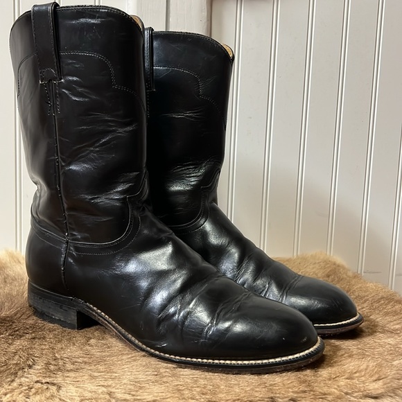 Tony Lama | Shoes | Tony Lama Black Cowboy Boots D Western Leather ...